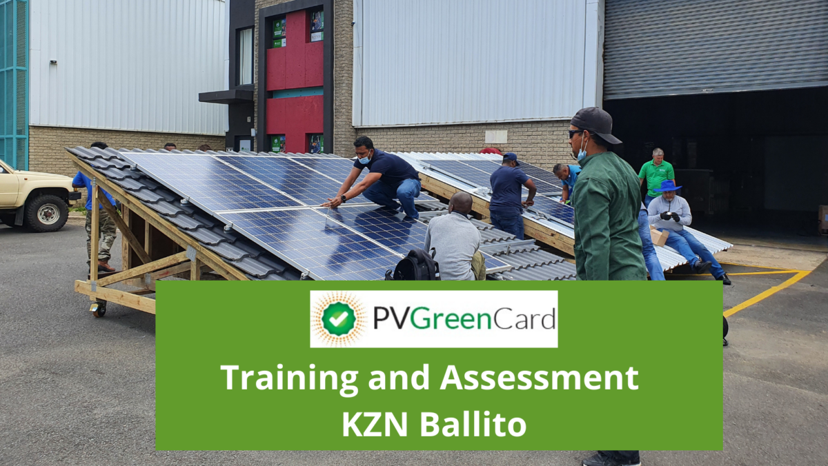 PV GreenCard training and Assessment now in KZN! – GREEN Solar Academy